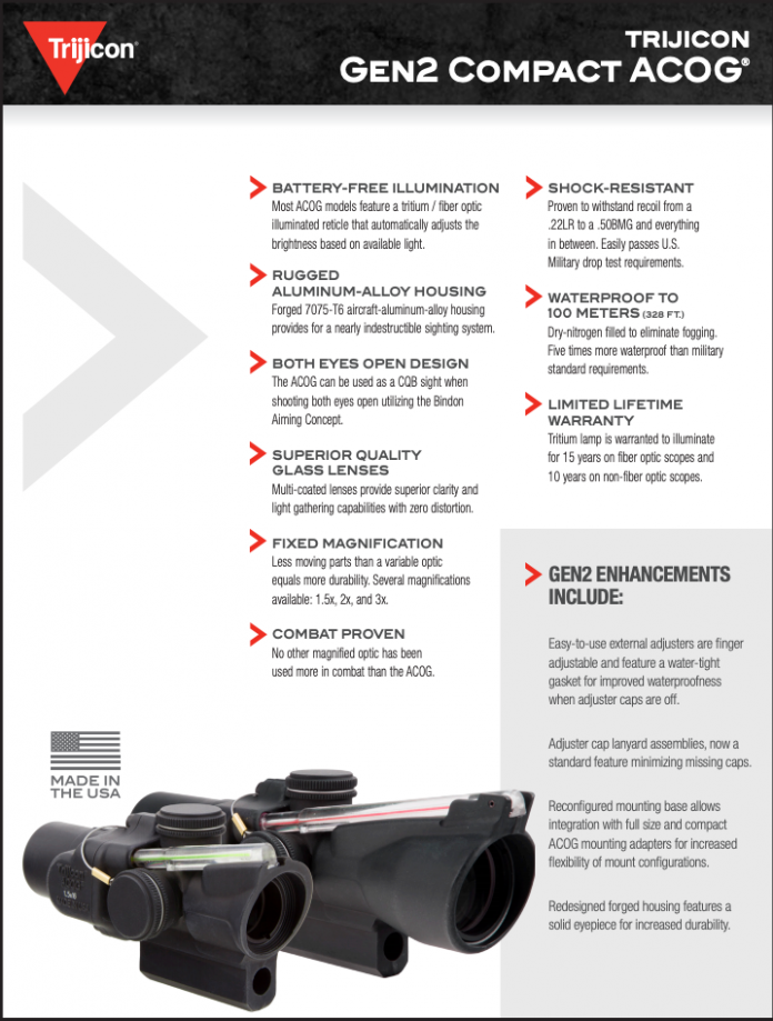 Trijicon ACOG: Gen 2 - GAT Daily (Guns Ammo Tactical)