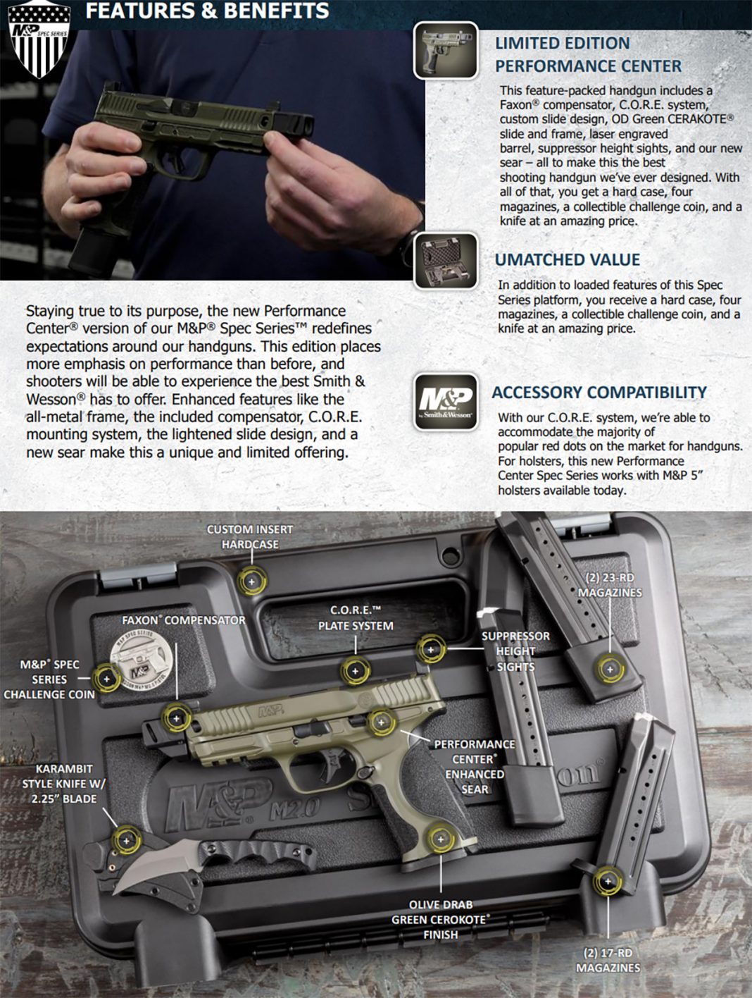 Smith & Wesson® Releases NewPerformance Center® M&P®9 Metal M2.0®Spec ...